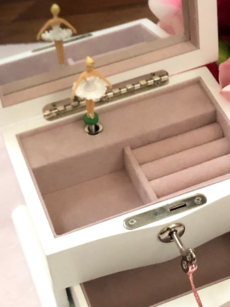 Personalised Wooden Pink Skies Ballerina Musical Jewellery Box ...